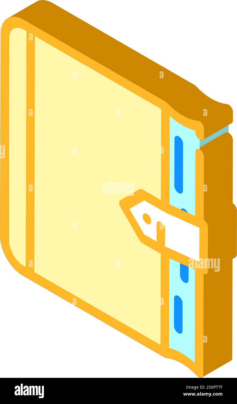 diary notebook isometric icon vector. diary notebook sign. isolated ...