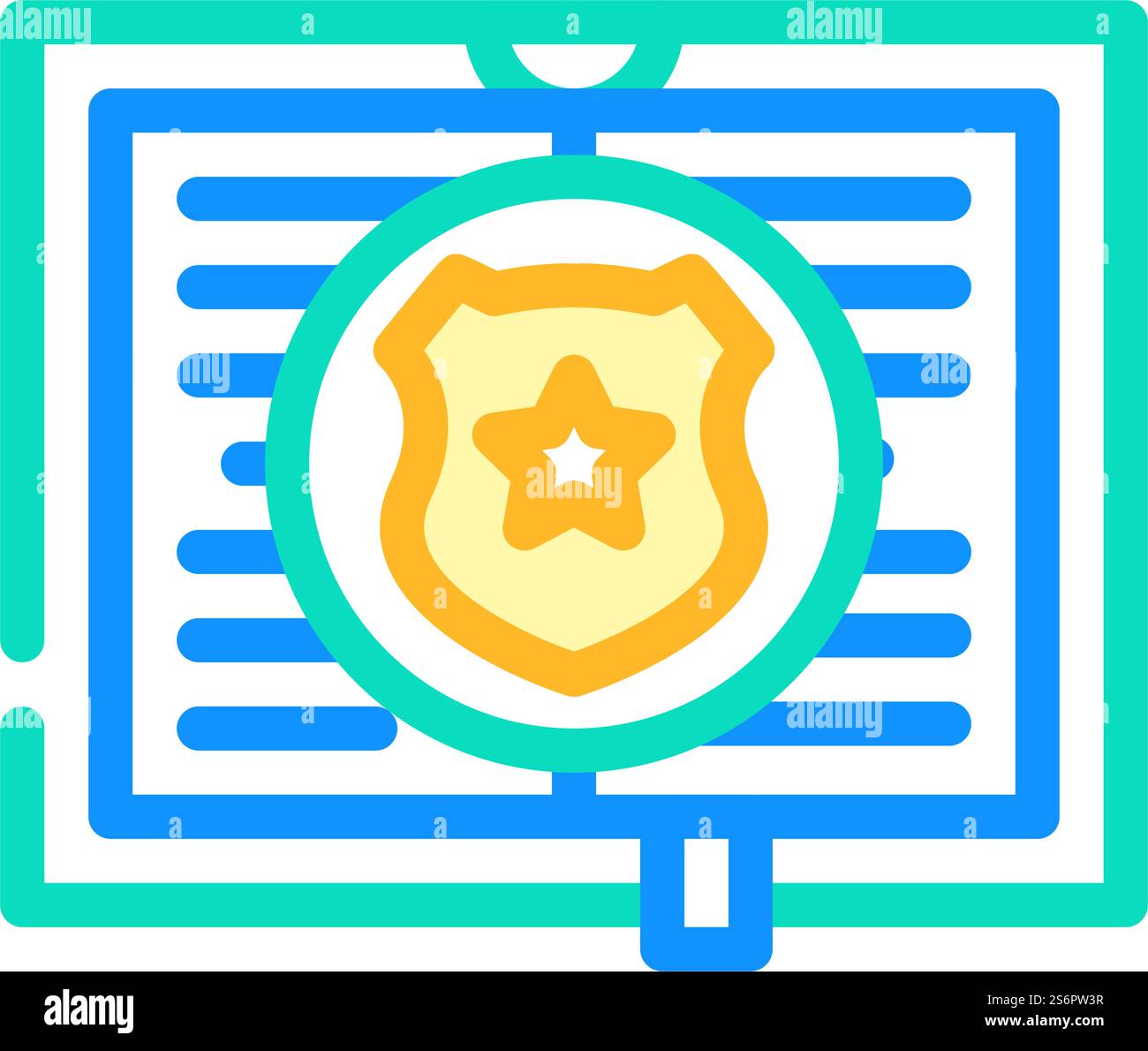 police procedurals color icon vector. police procedurals sign. isolated ...