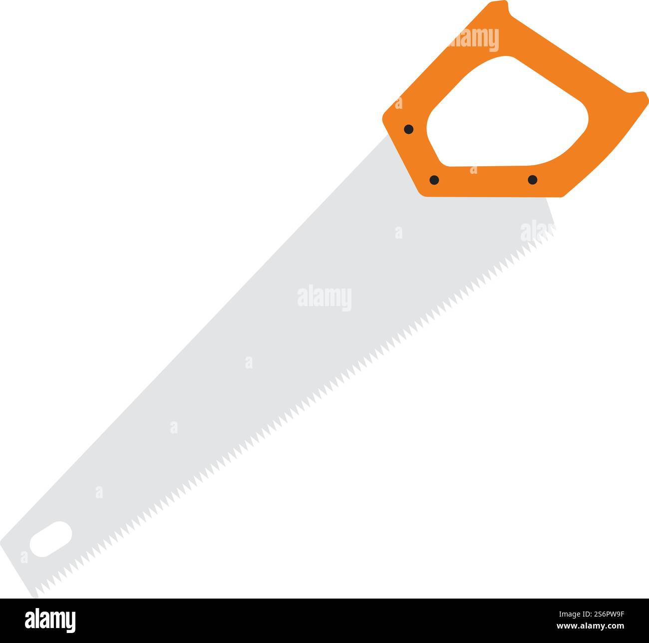 Icon Of Hand Saw. Flat Color Design. Vector Illustration Stock Vector ...