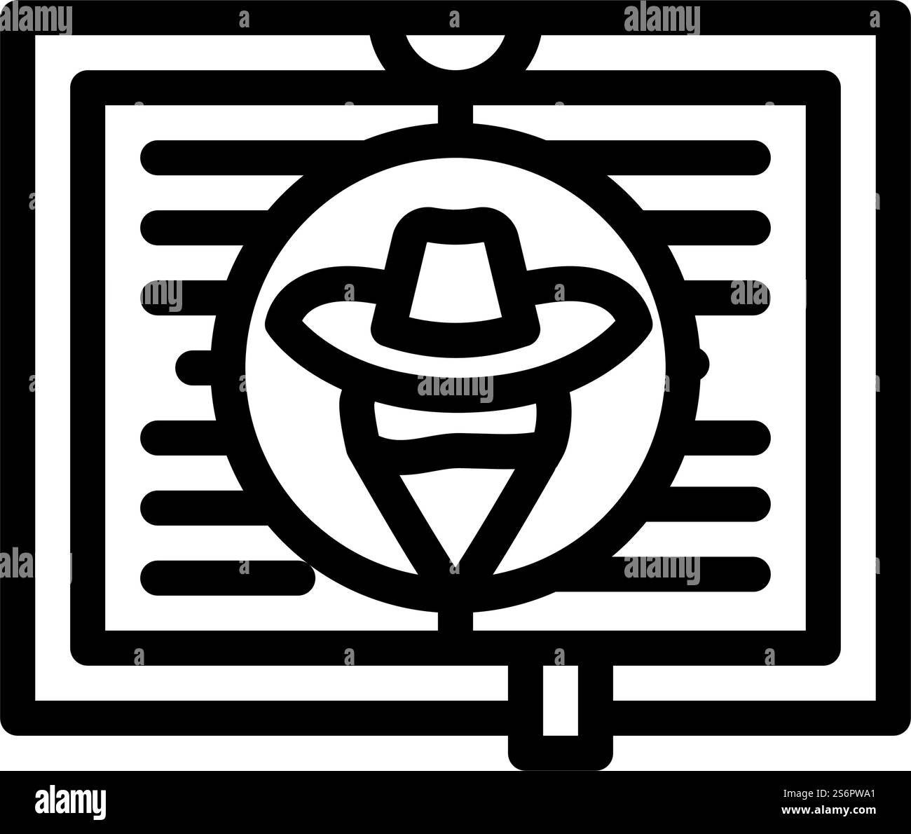 western literature line icon vector. western literature sign. isolated ...