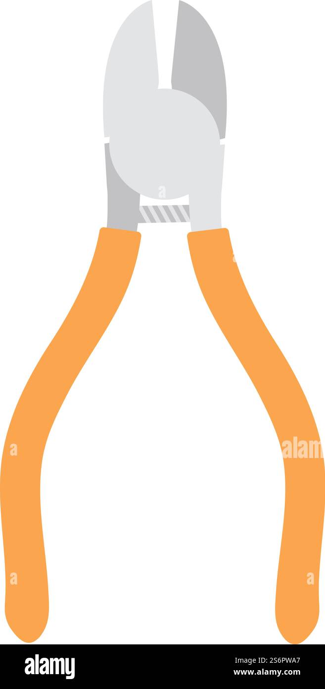 Icon Of Side Cutters. Flat Color Design. Vector Illustration Stock ...