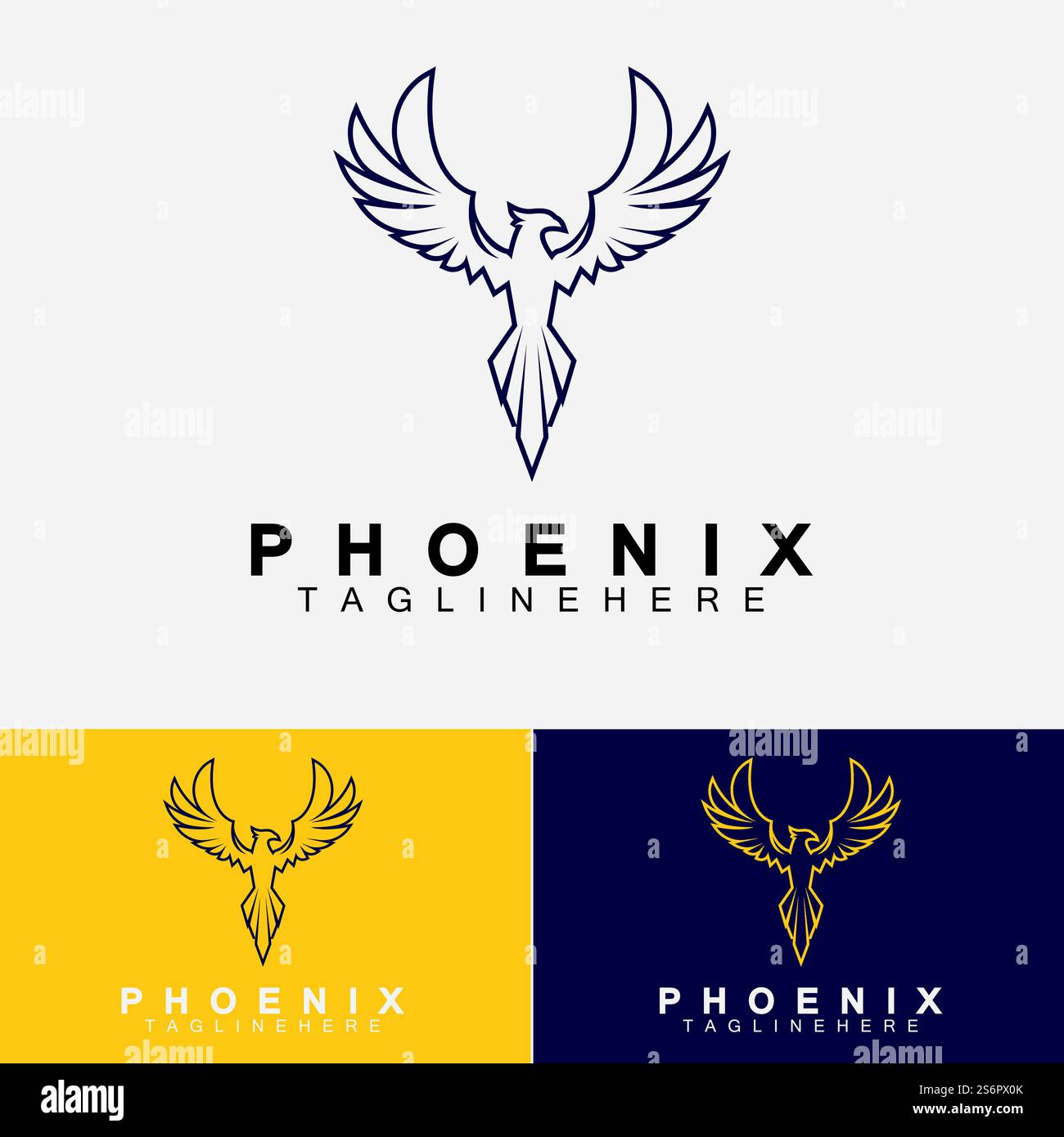 Phoenix logo Vector Illustration Design Template Stock Vector Image ...