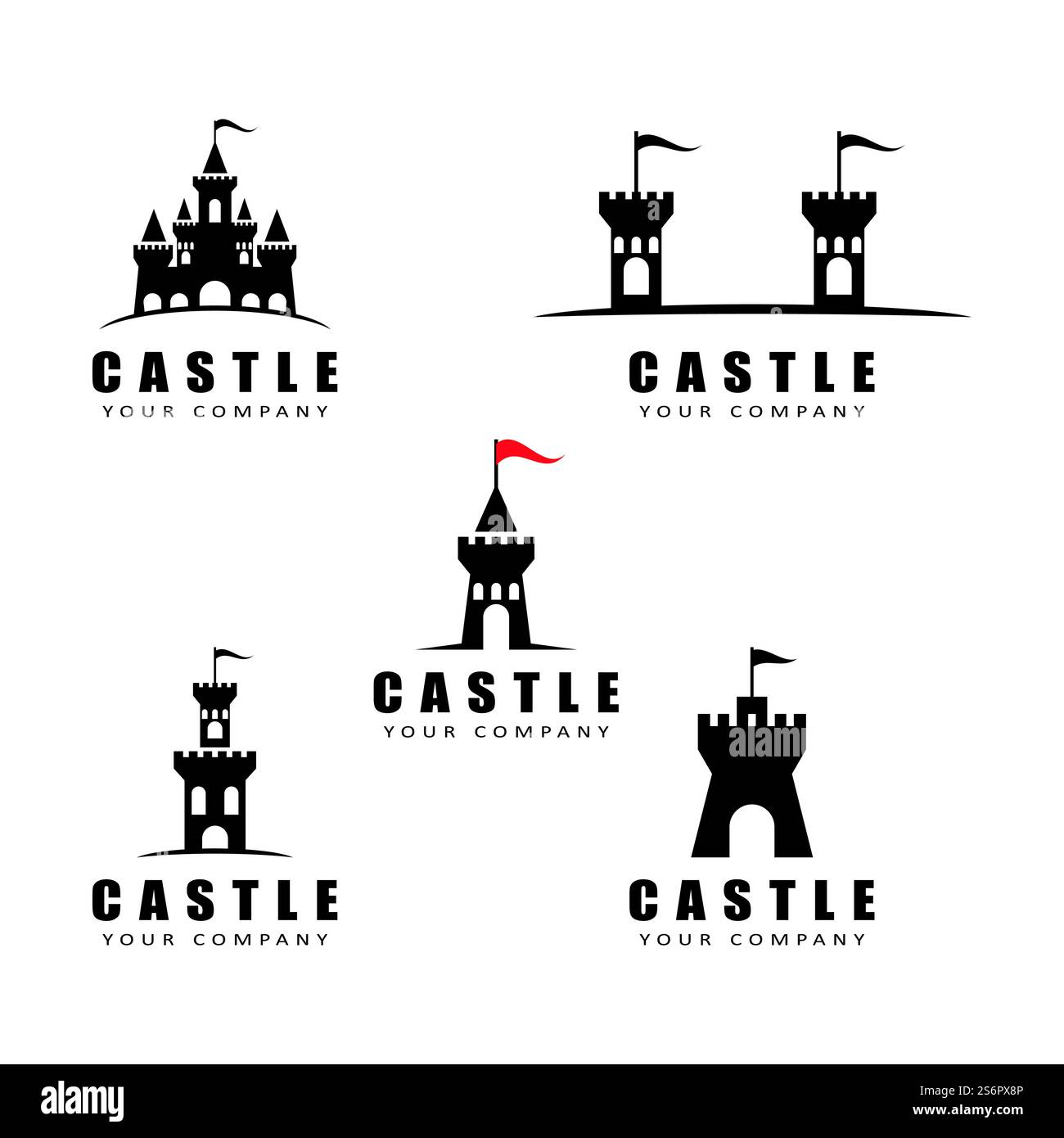 castle logo vector template illustration Stock Vector Image & Art - Alamy