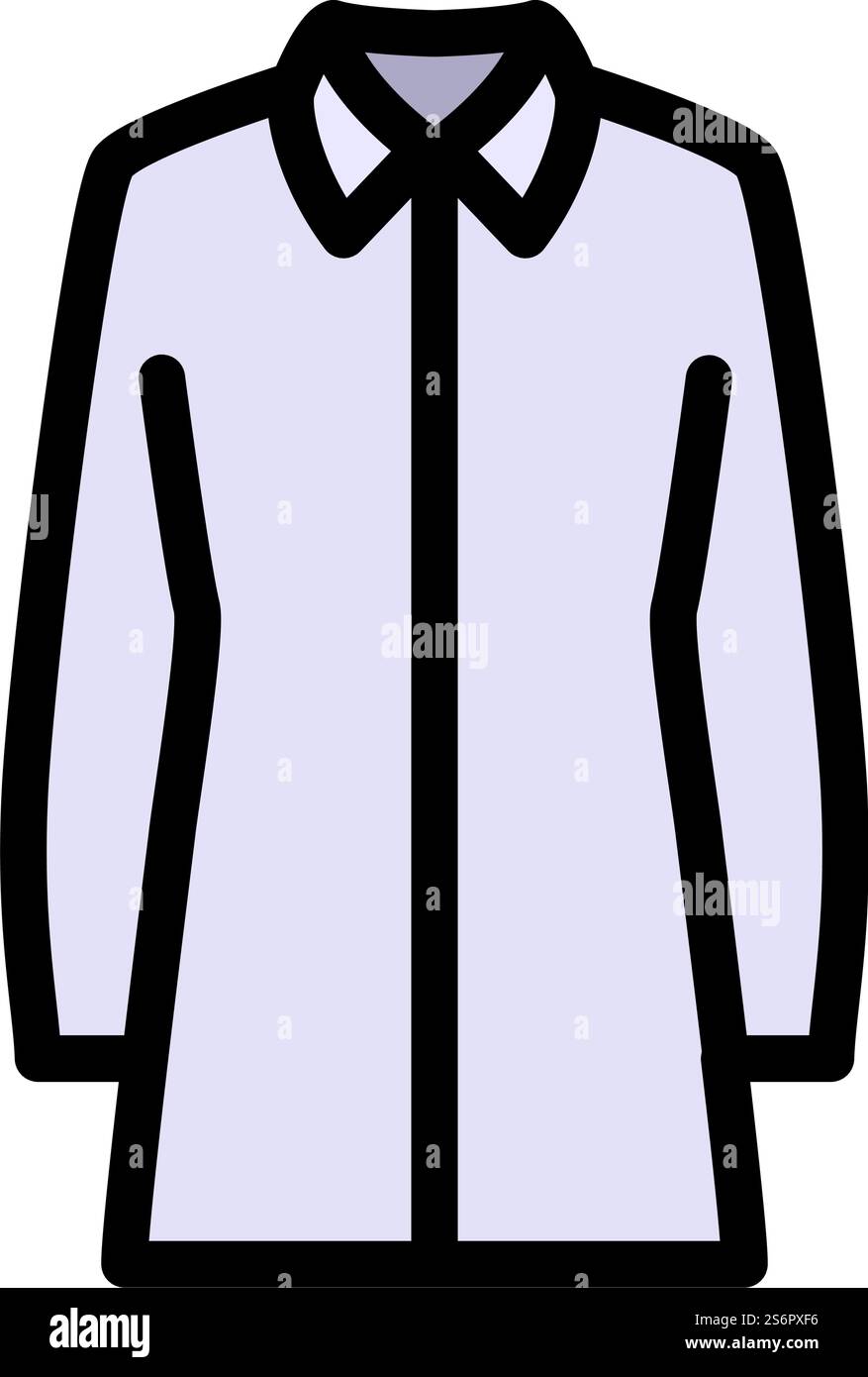 Business Blouse Icon. Editable Bold Outline With Color Fill Design ...