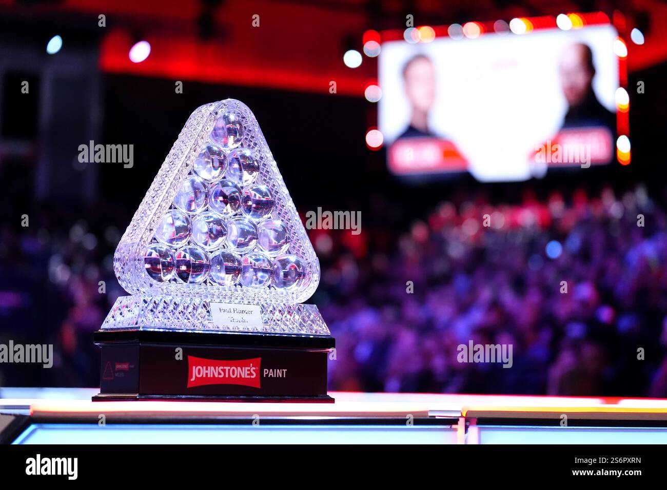 A general view of the Paul Hunter trophy on day six of the 2025 ...