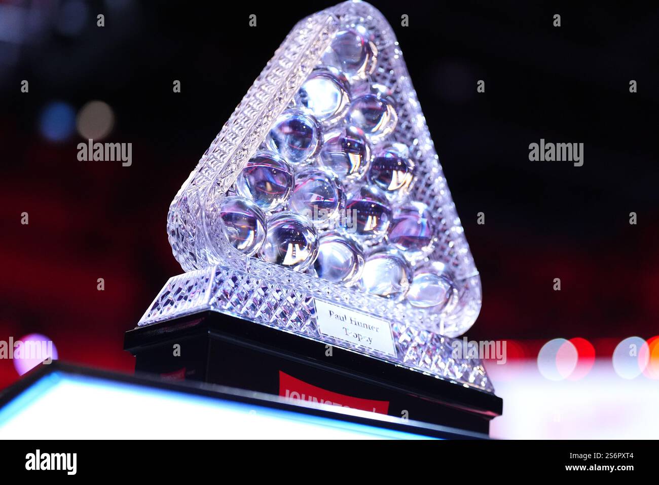 A general view of the Paul Hunter trophy on day six of the 2025 ...