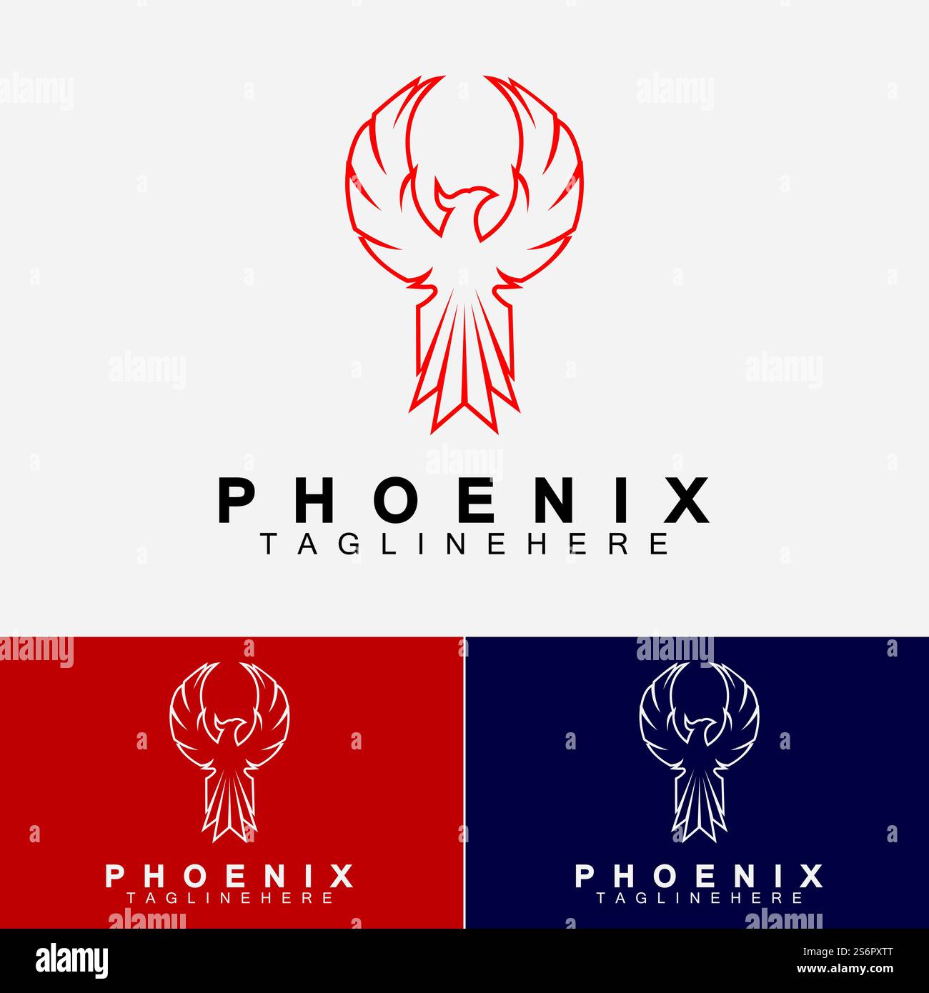 Phoenix logo Vector Illustration Design Template Stock Vector Image ...