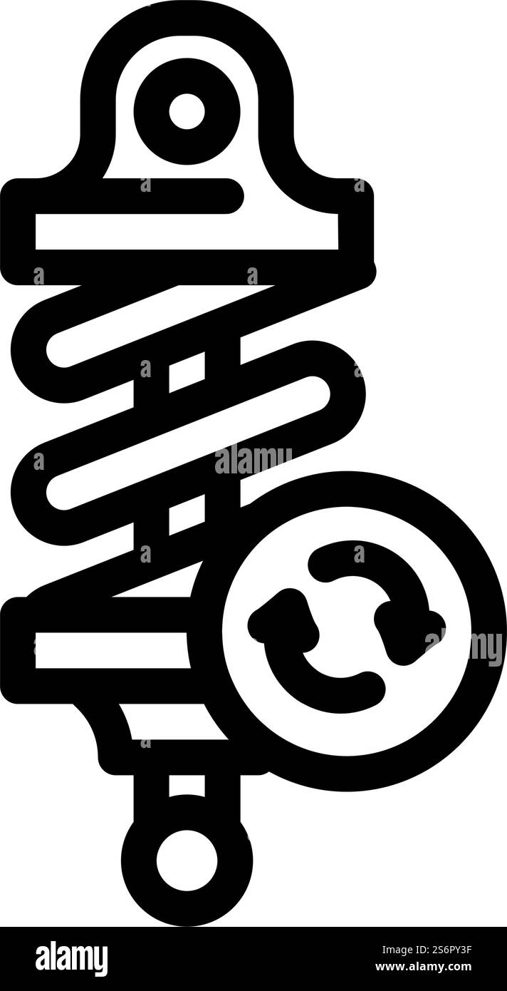 replacing shock absorber line icon vector. replacing shock absorber ...
