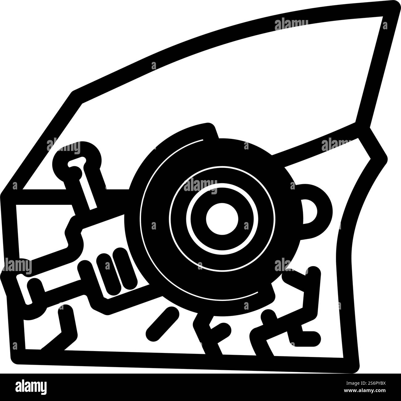 removing scratches line icon vector. removing scratches sign. isolated ...