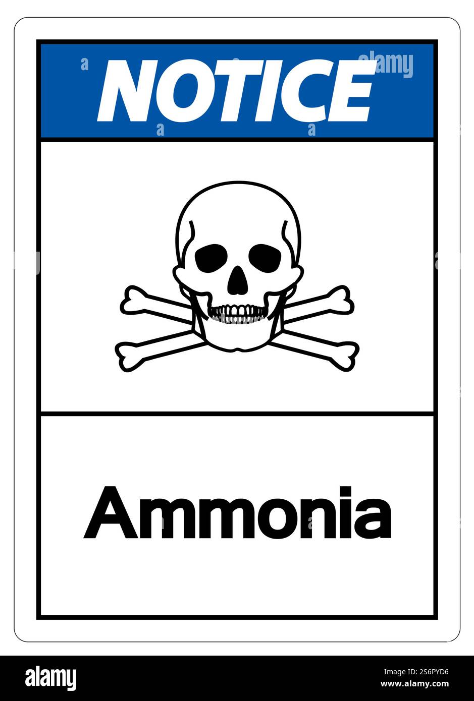 Notice Ammonia Symbol Sign On White Background Stock Vector Image & Art ...