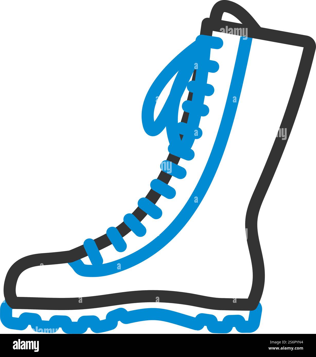 Hiking Boot Icon. Editable Bold Outline With Color Fill Design. Vector ...