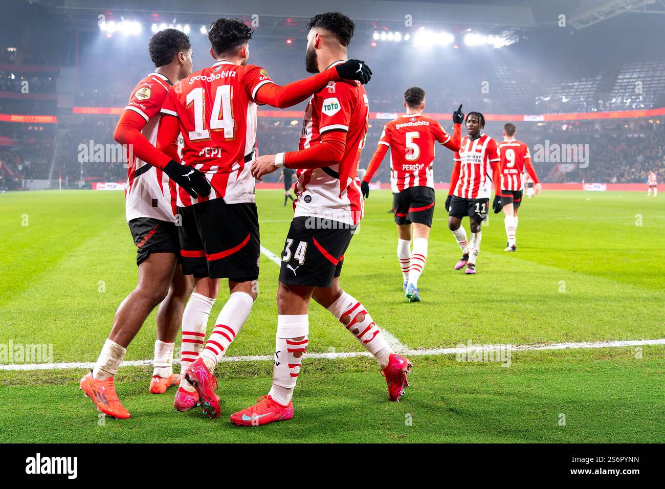 Eindhoven, Netherlands. 14th Jan, 2025. EINDHOVEN, NETHERLANDS - JANUARY 14: Ismael Saibari of ...