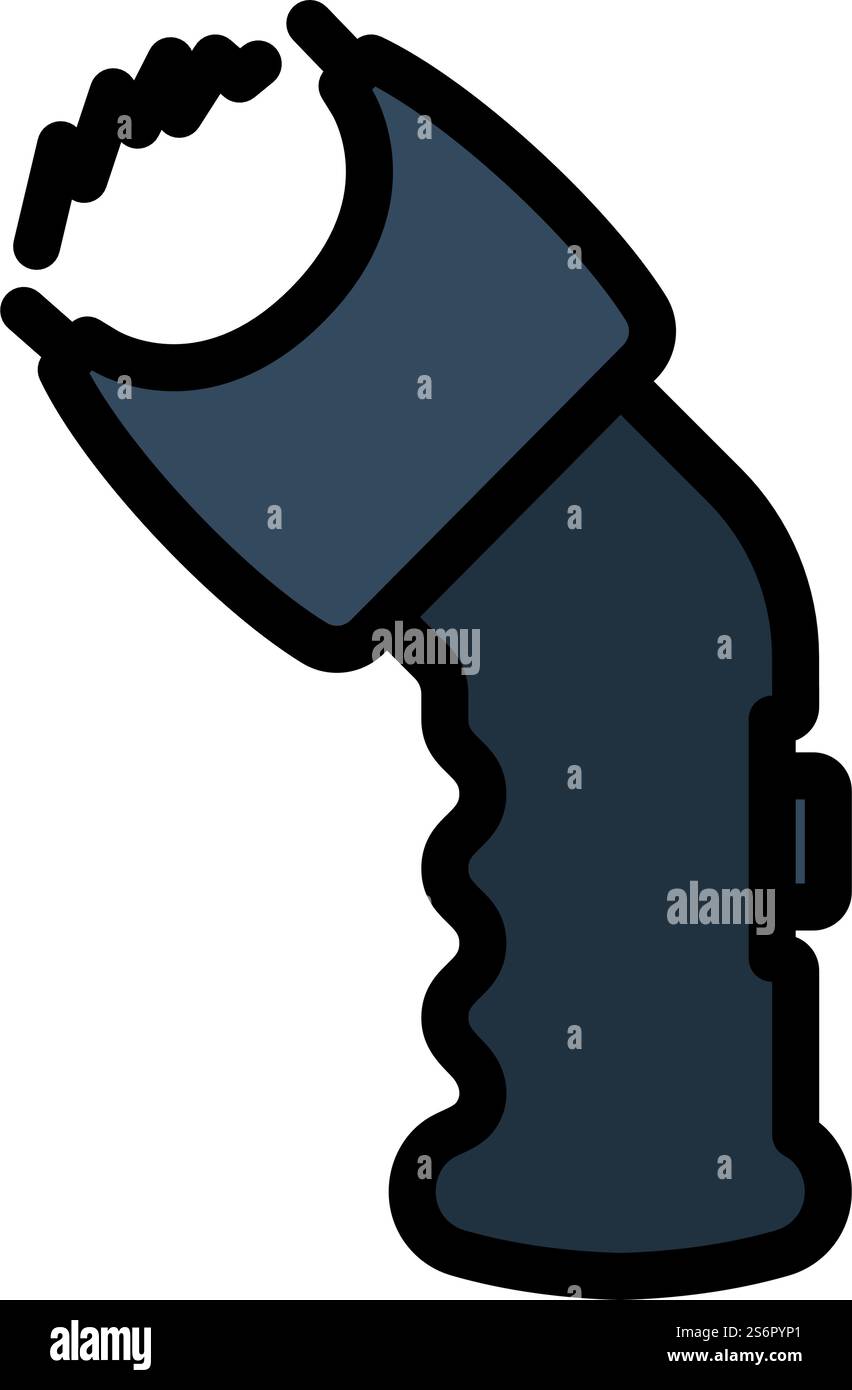 Police Stun Gun Icon. Editable Bold Outline With Color Fill Design ...