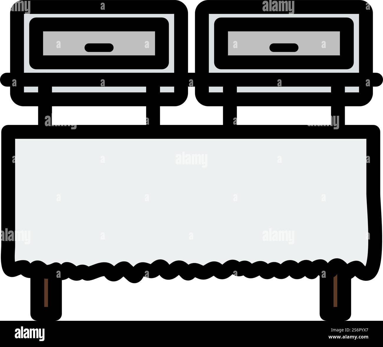 Icon Of Chafing Dish. Editable Bold Outline With Color Fill Design ...