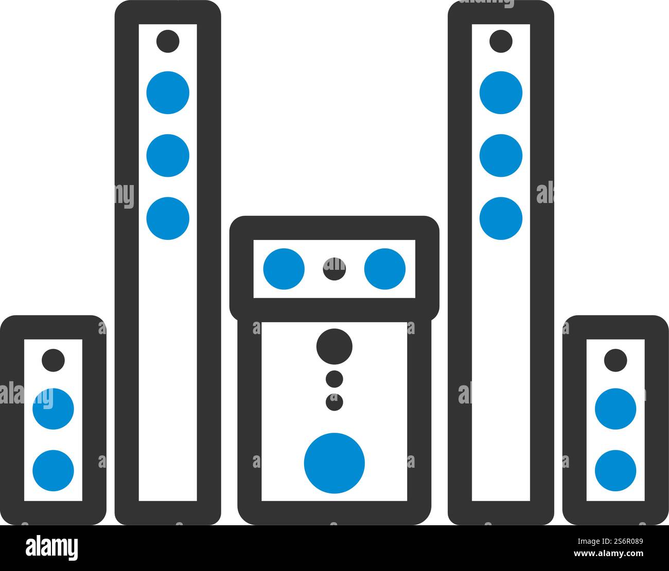 Audio System Speakers Icon. Bold outline design with editable stroke ...