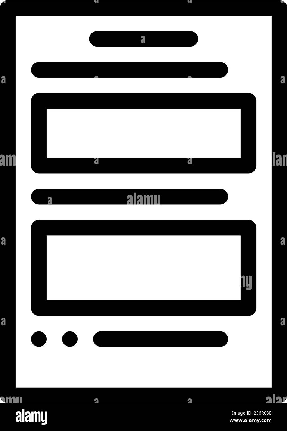 form file line icon vector. form file sign. isolated contour symbol ...