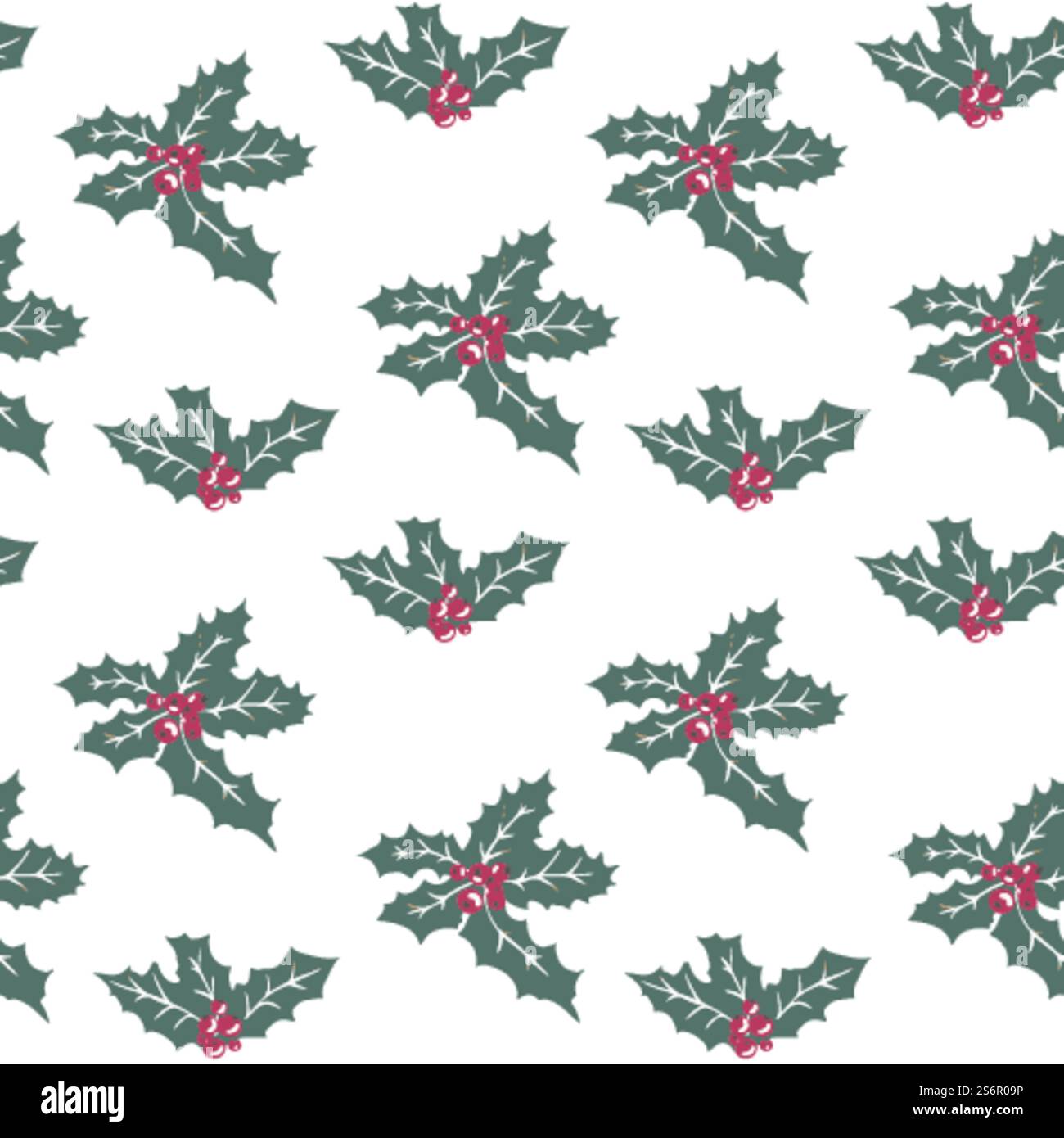 Evergreen foliage and leafage, mistletoe plant symbol of new year and ...