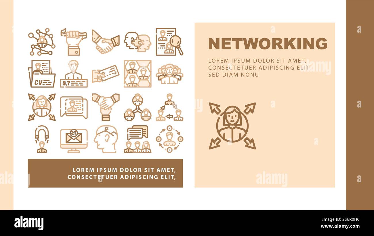 Networking Global Communication Landing Web Page Header Banner Template ...