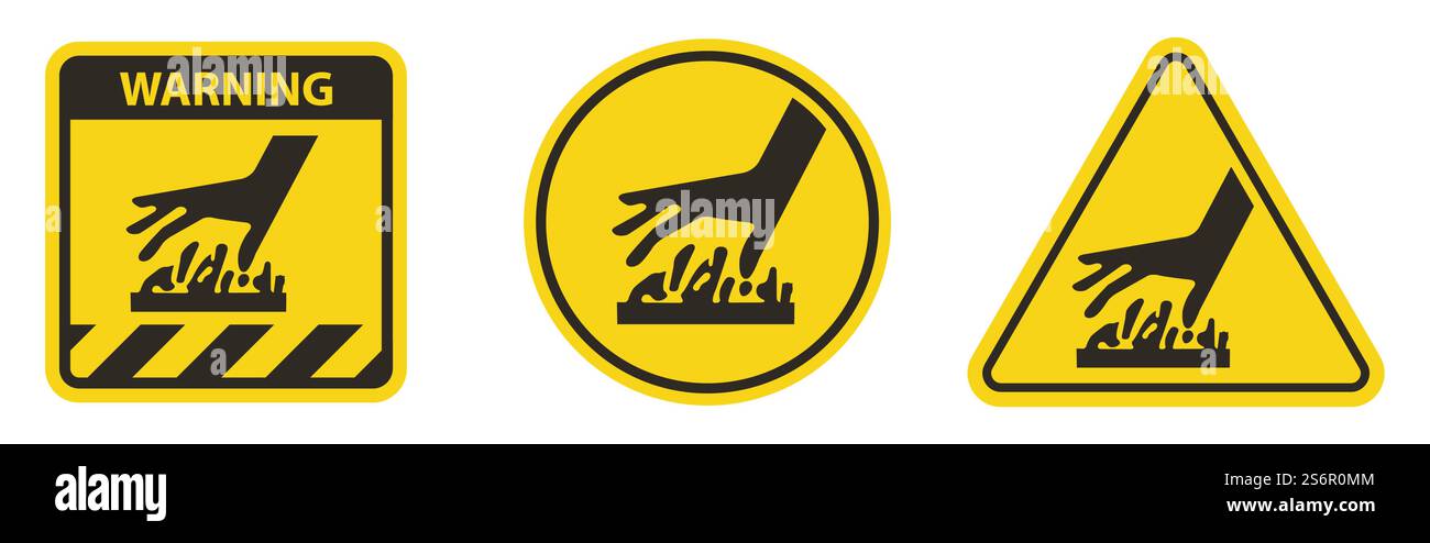 Beware Hot Surface Symbol Isolate On White Background,Vector ...