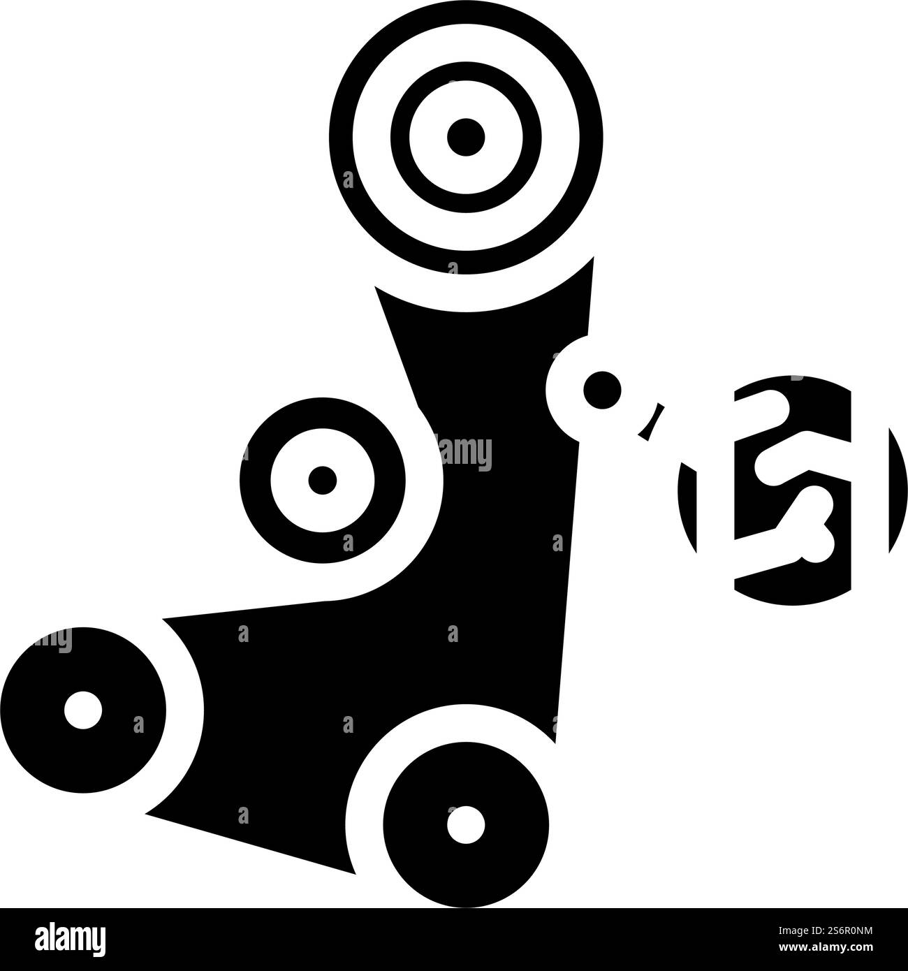 timing belt replacement glyph icon vector. timing belt replacement sign ...