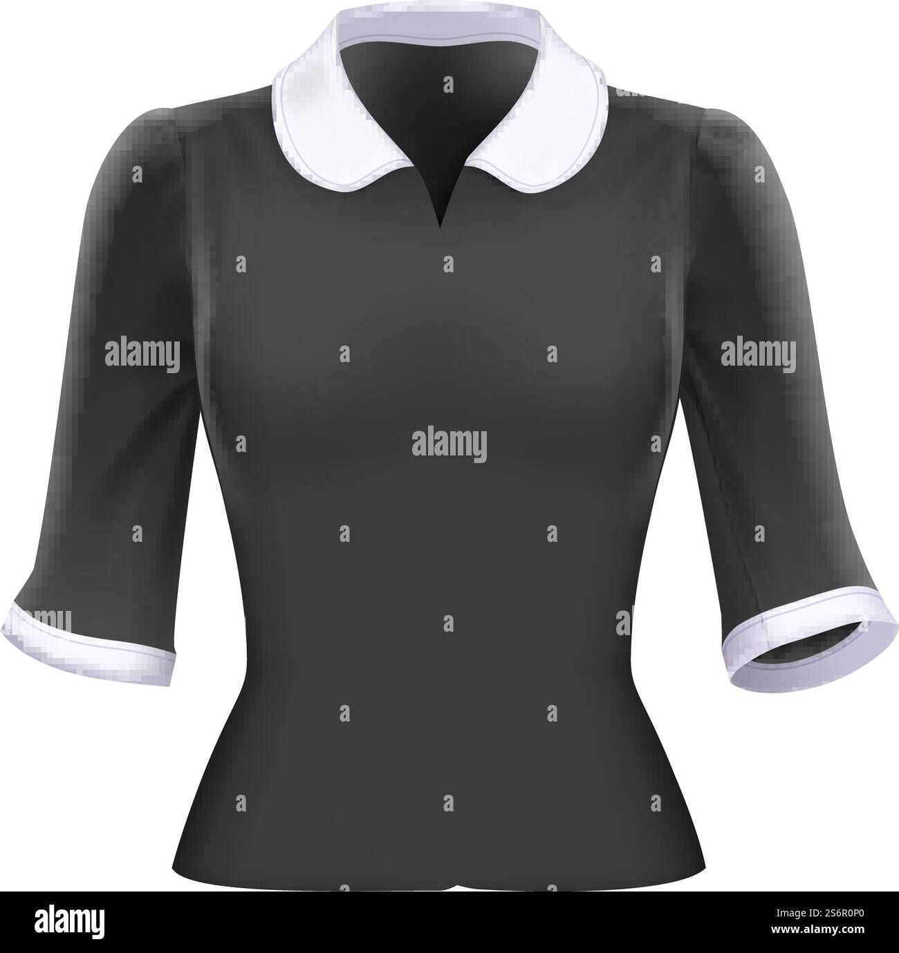 Beige silk blouse Stock Vector Images - Alamy