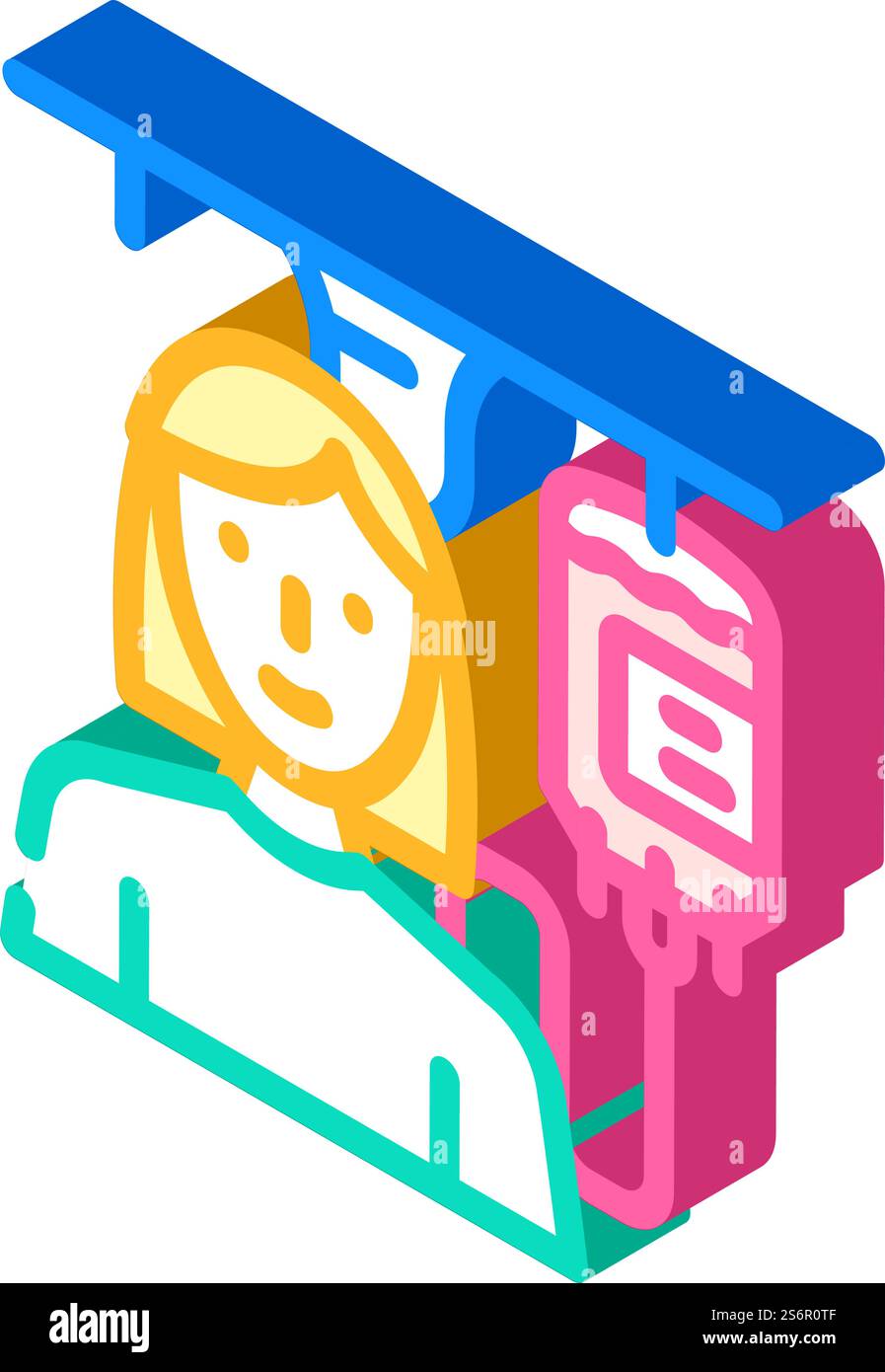 blood transfusion nurse isometric icon vector. blood transfusion nurse ...