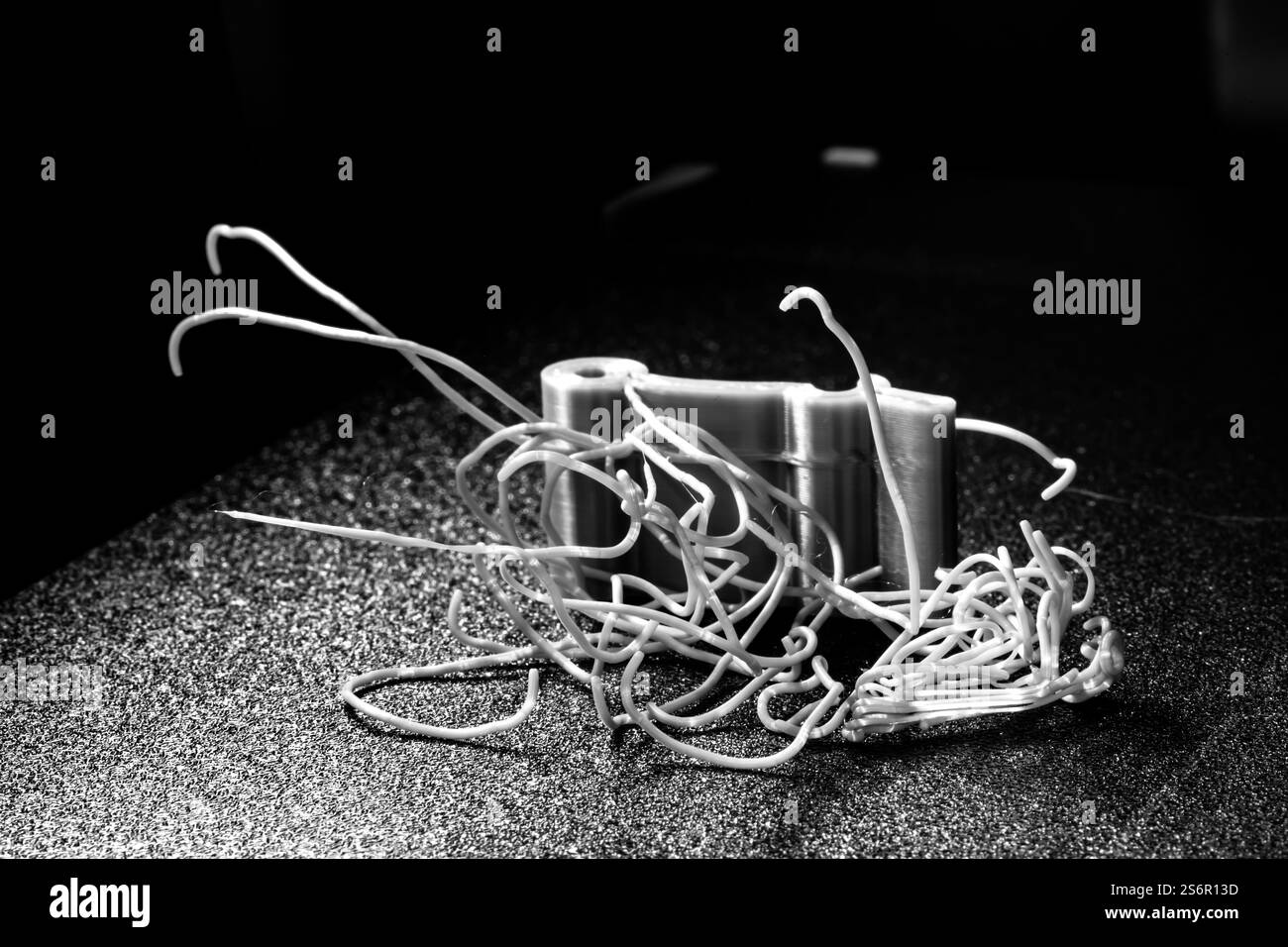 spaghetti failure on a 3D printer caused by high temperatures turning ...