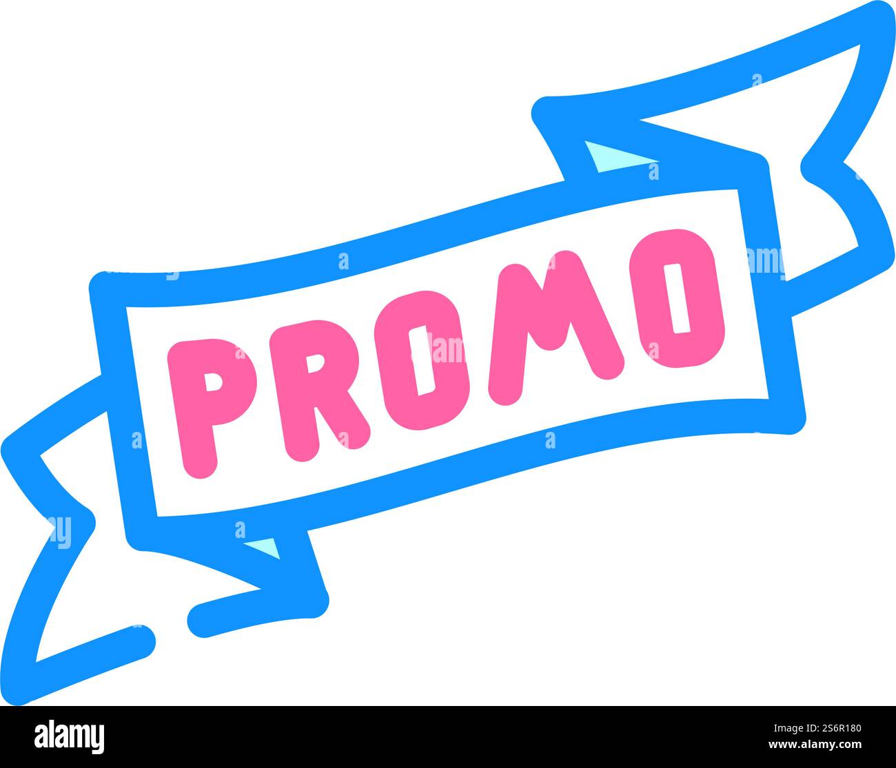 ribbon promo color icon vector. ribbon promo sign. isolated symbol ...