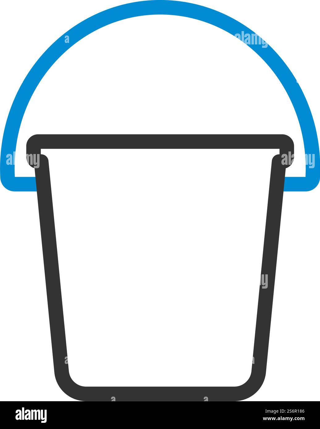 Icon Of Bucket. Editable Bold Outline With Color Fill Design. Vector ...