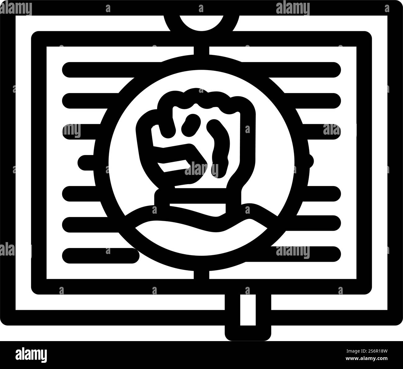 horror literature line icon vector. horror literature sign. isolated ...