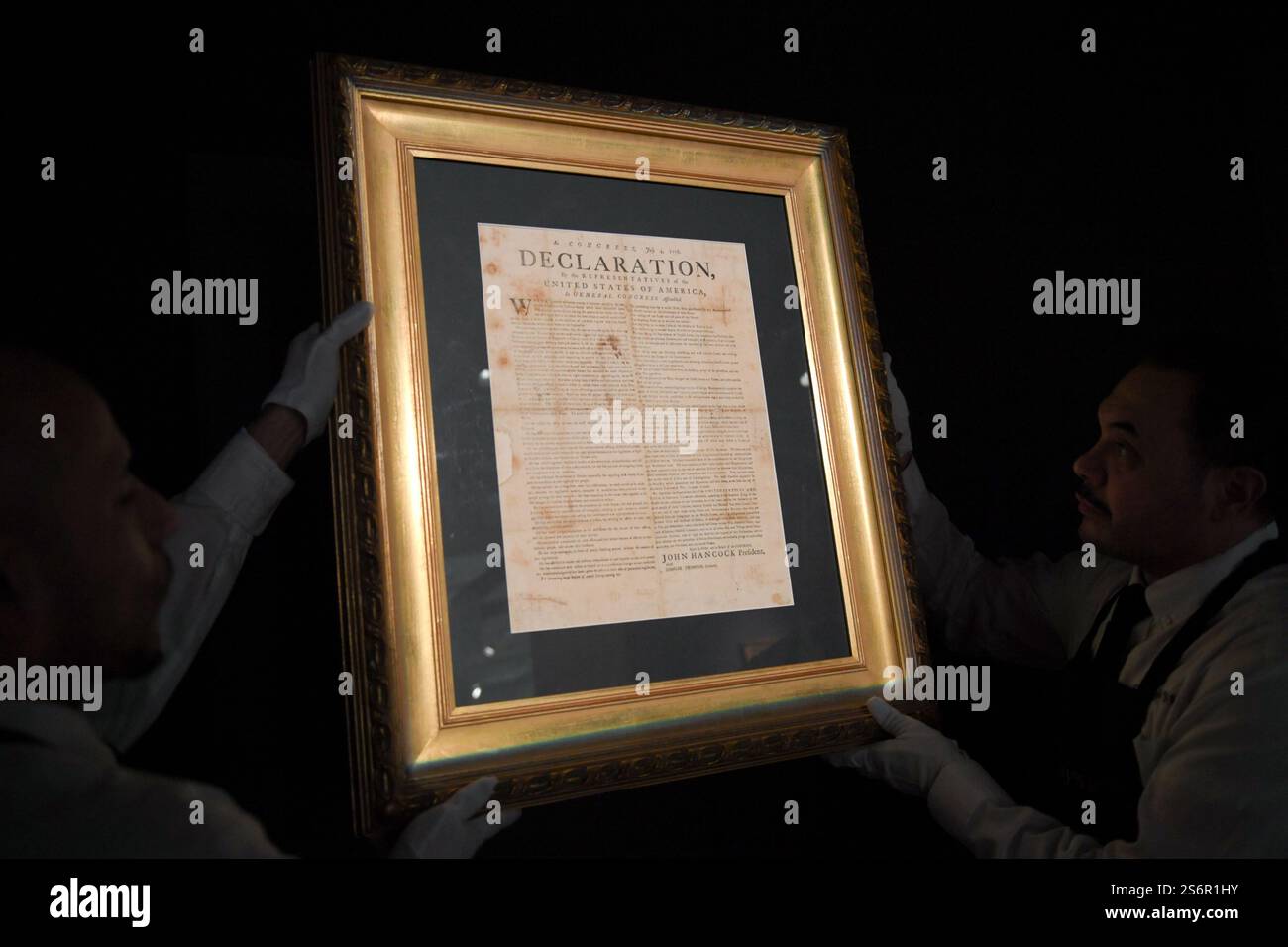 New York, USA. 17th Jan, 2025. The Essex Broadside, a rare July 1776 ...