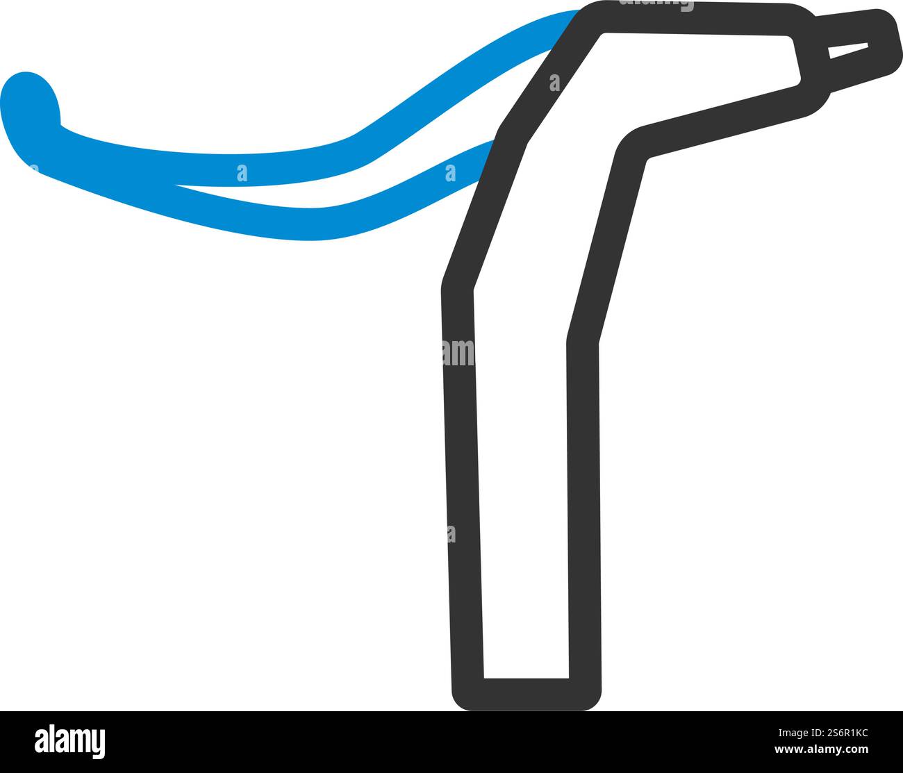 Bike HandleBar Brake Icon. Editable Bold Outline With Color Fill Design ...