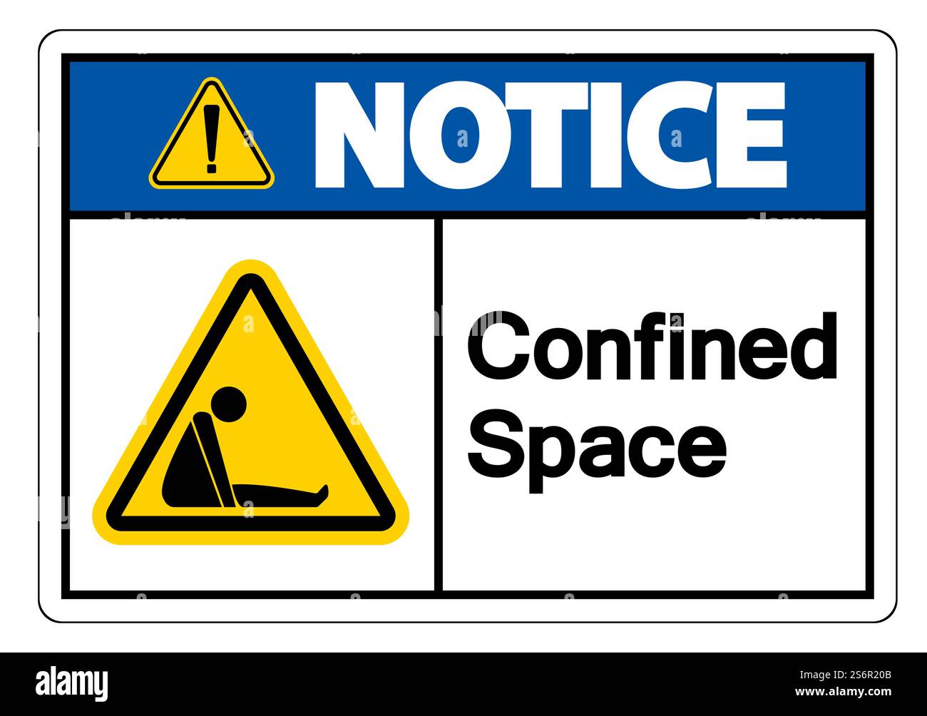 Caution Confined Space Symbol Sign Isolated On White Background Stock ...
