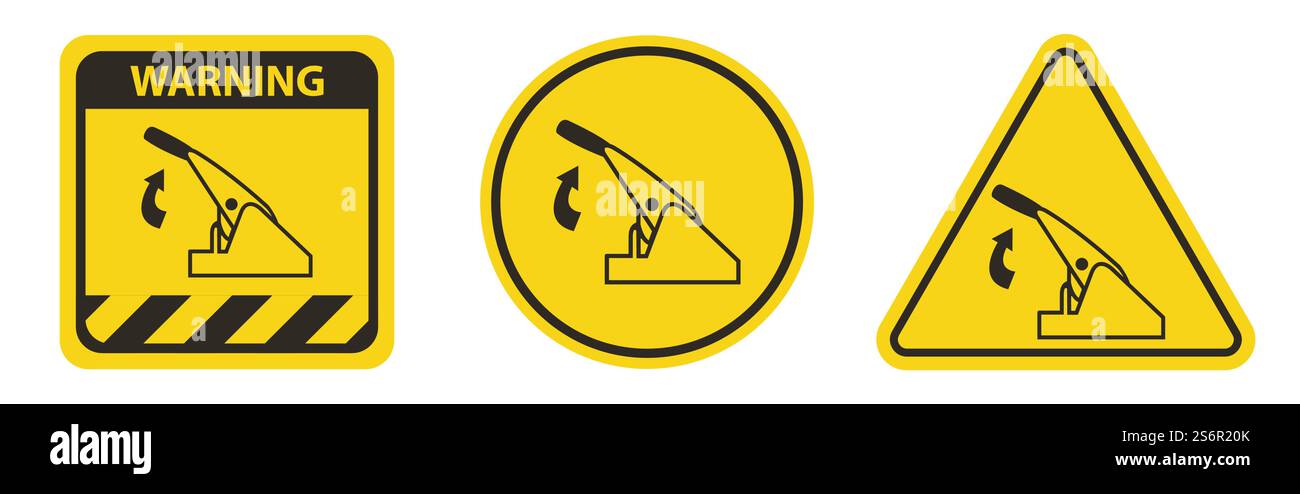 Caution Pull Parking Brake Symbol Sign Isolate On White Background ...