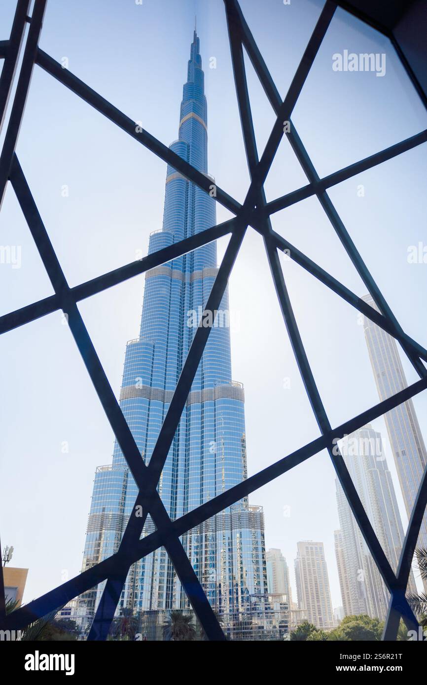 Dubai, UAE - December 9, 2024: Futuristic view of tallest tower Burj ...