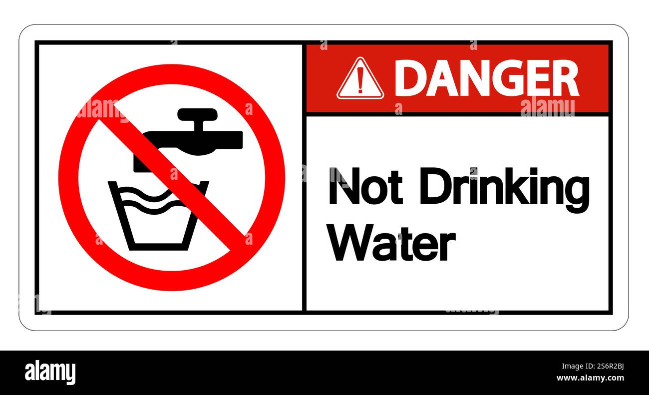 Caution Not Drinking Water Sign Stock Vector Image & Art - Alamy
