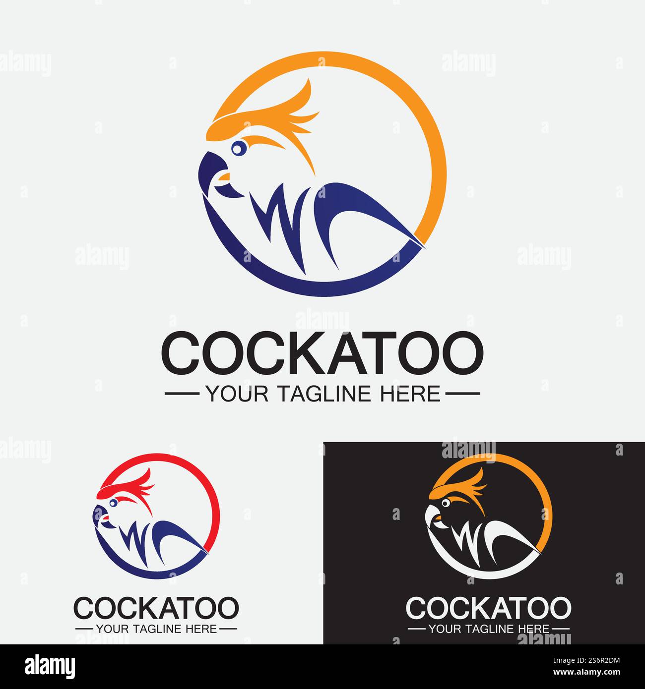 Cockatoo Parrot Bird logo design vector template Stock Vector Image ...