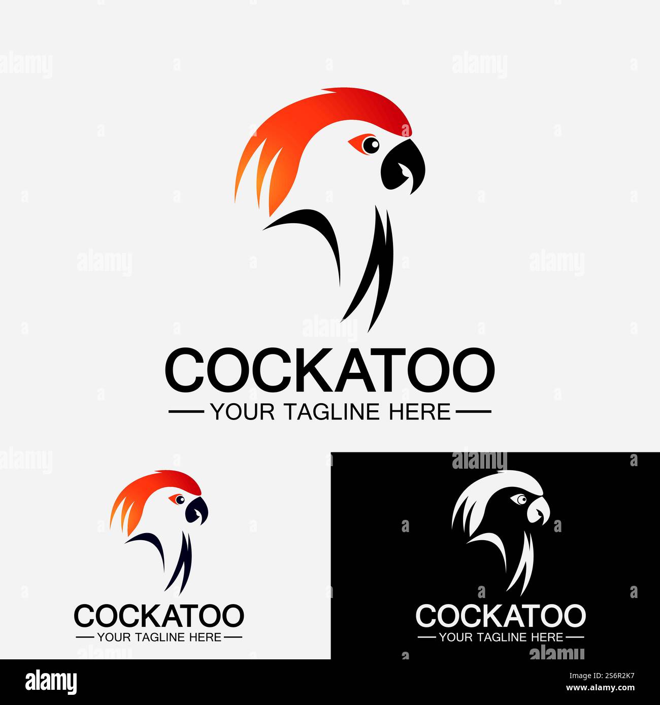 Cockatoo Parrot Bird logo design vector template Stock Vector Image ...