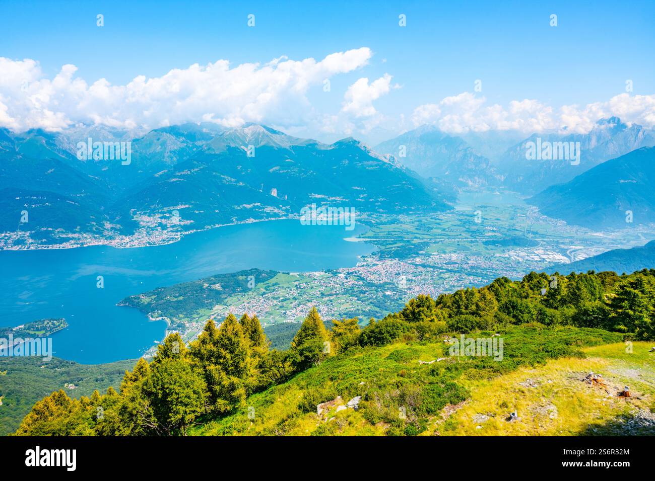 The breathtaking vista of Lake Como unfolds from the nearby hills ...