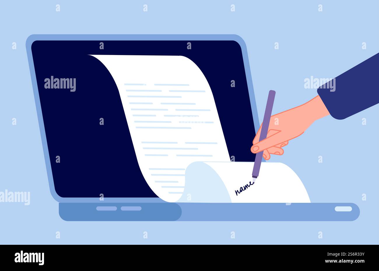 Electronic signature concept. Smart signs, esignature for finance ...