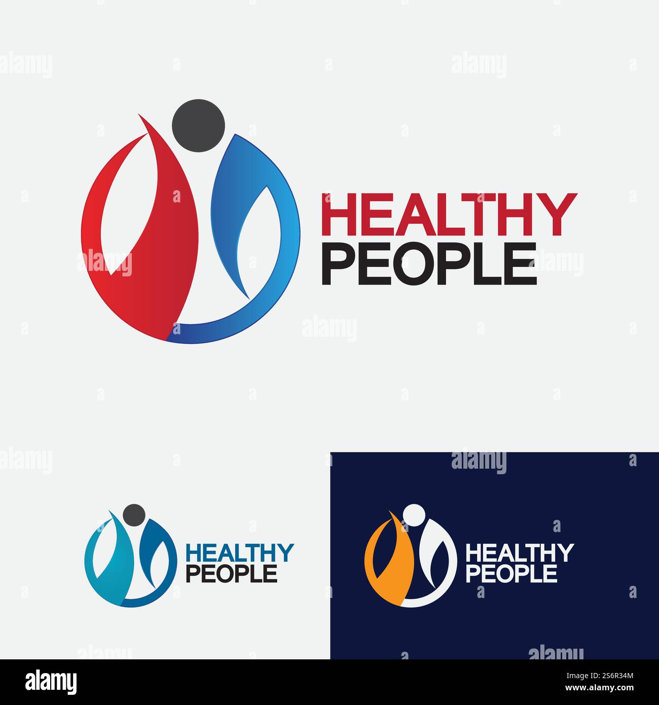 Health People Logo Vector illustration Design Template Stock Vector ...