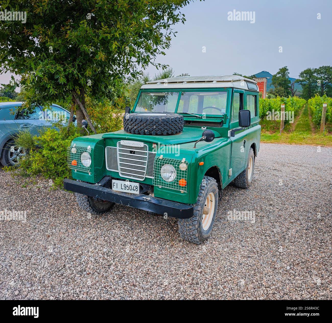 Florence, Italy - 01 17 2025. Land Rover old model vehicle. Vintage off ...