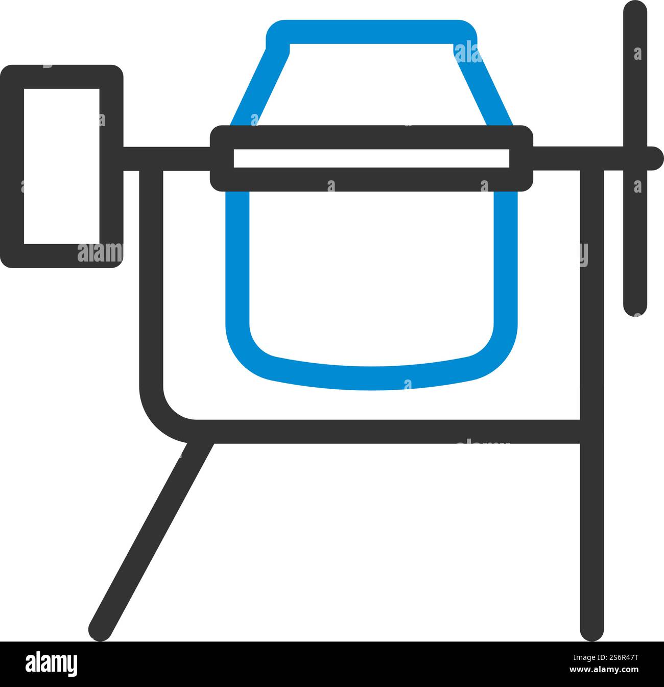 Icon Of Concrete Mixer. Editable Bold Outline With Color Fill Design ...