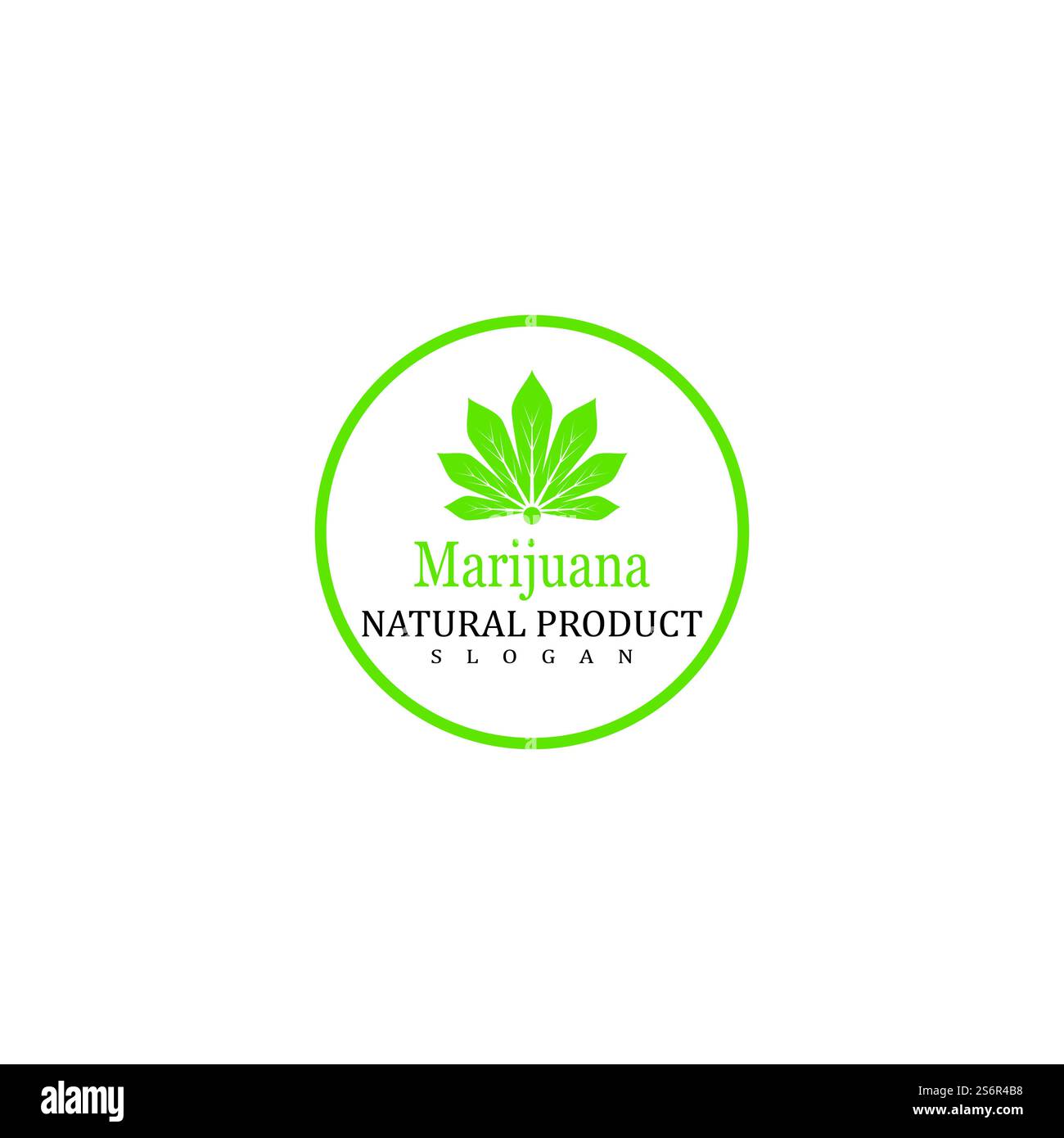 Cannabis marijuana hemp leaf logo and symbol Stock Vector Image & Art ...