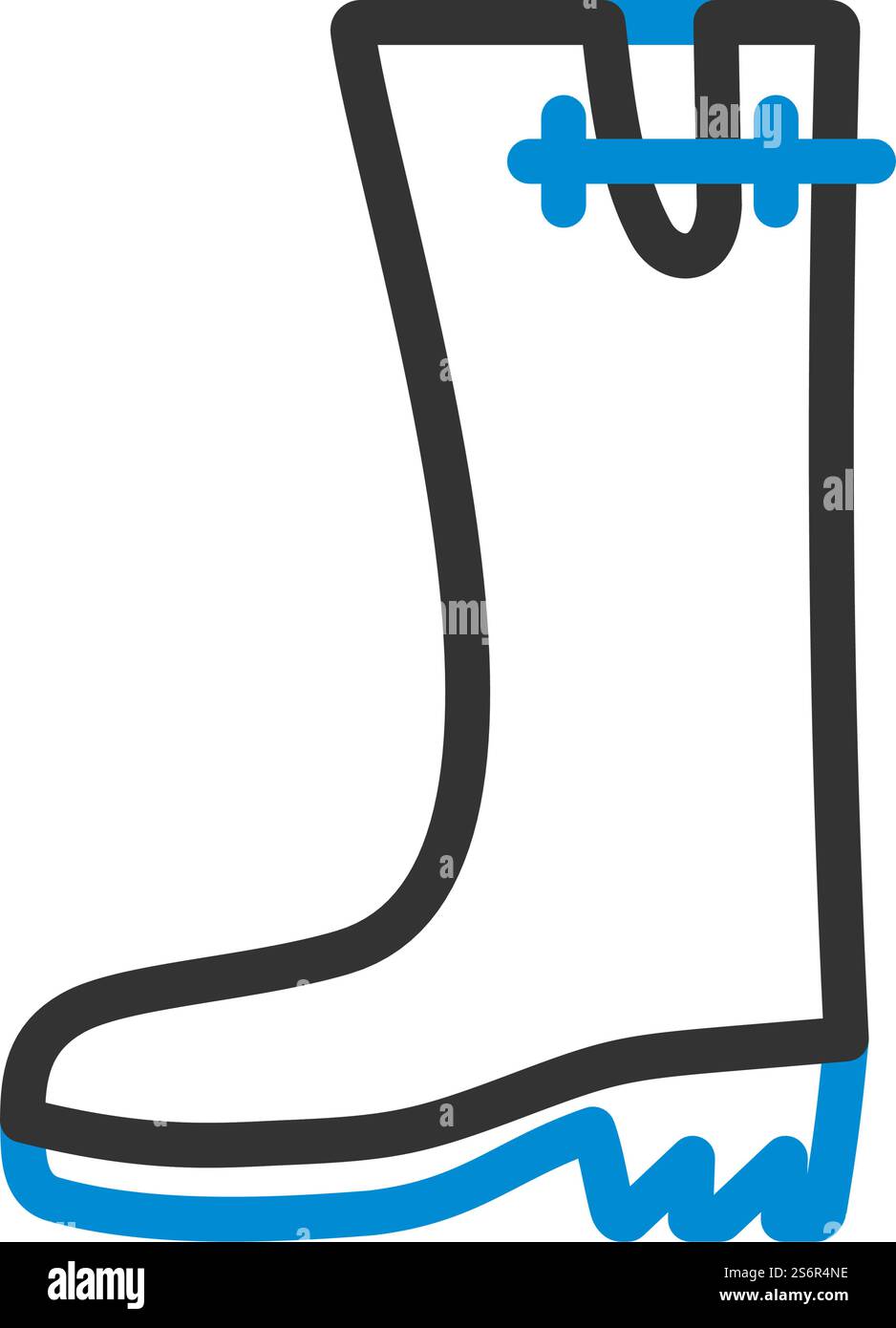 Rubber Boot Icon. Editable Bold Outline With Color Fill Design. Vector ...