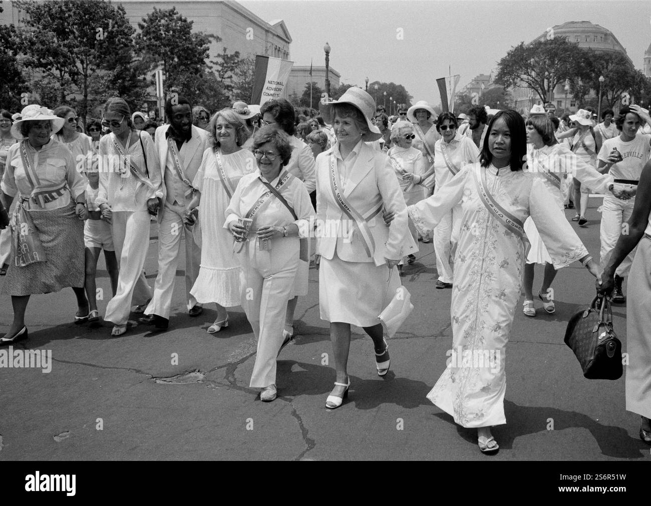 FILE - Leading supporters of the Equal Rights Amendment march in ...