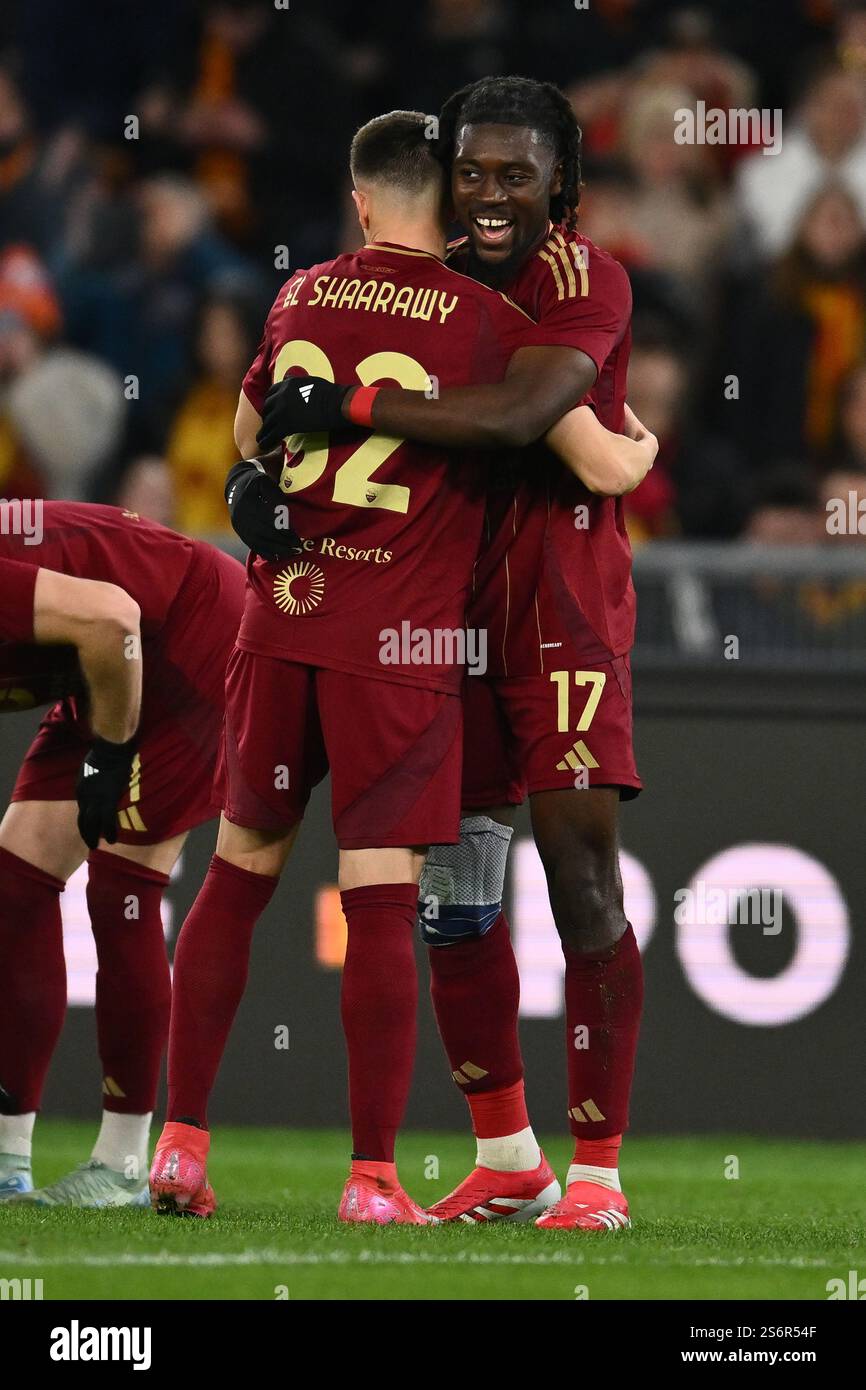 Stephan El Shaarawy of A.S. Roma celebrates after scoring the goal to ...