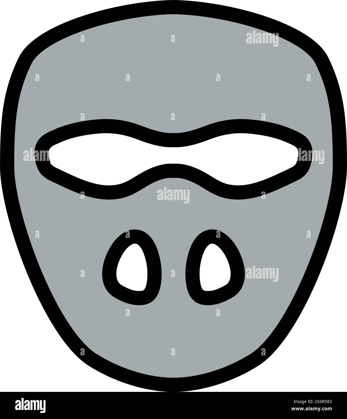 Cricket Mask Icon. Editable Bold Outline With Color Fill Design. Vector ...