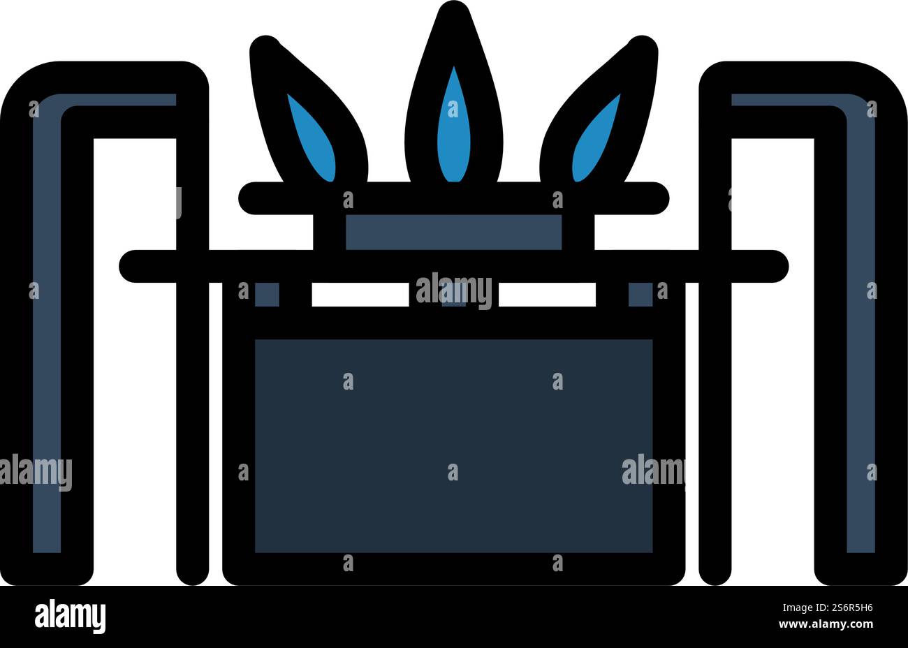 Gas Burner Icon. Editable Bold Outline With Color Fill Design. Vector ...