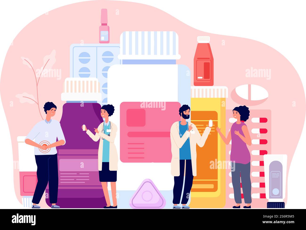 People and medications. Medicine help, medication showing to patients ...